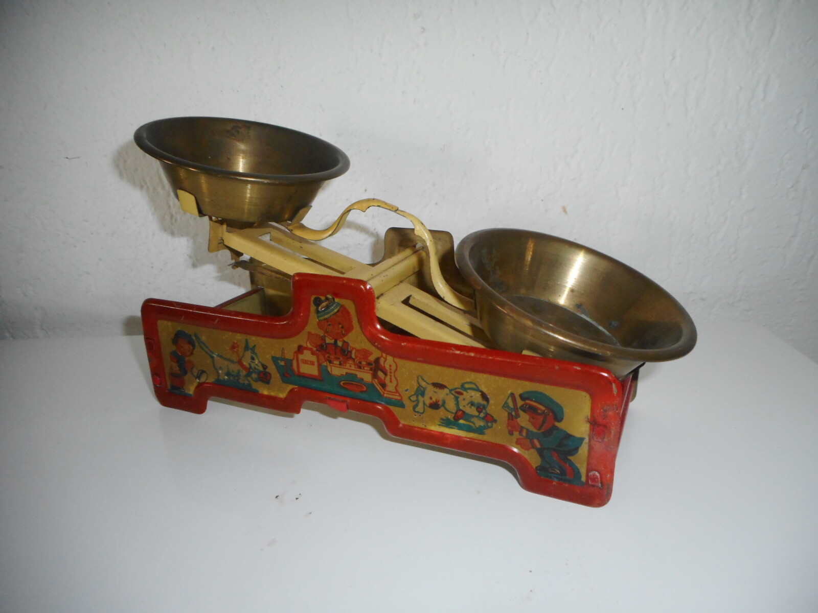 Ancien jouet tôle lithographiée balance Germany 1930 | eBay