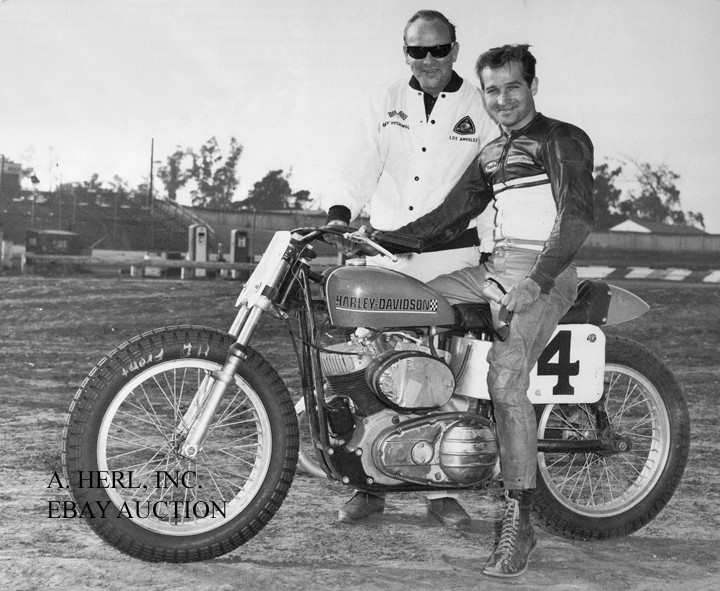 Harley-Davidson winner Bart Markel 1968 Ascot half mile winner photo ...