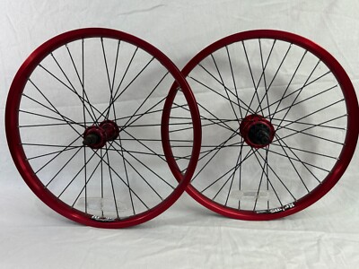 1 PAIR BMX 20 inch X Rims MUS 30 10t Freewheel Old Mid School Freestyle ...