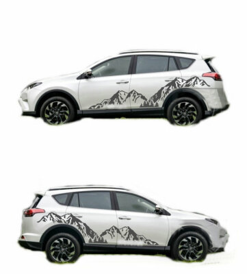 Graphic Vinyl Snow Mountain Car Sticker For Toyota Rav4 Off Road Side ...