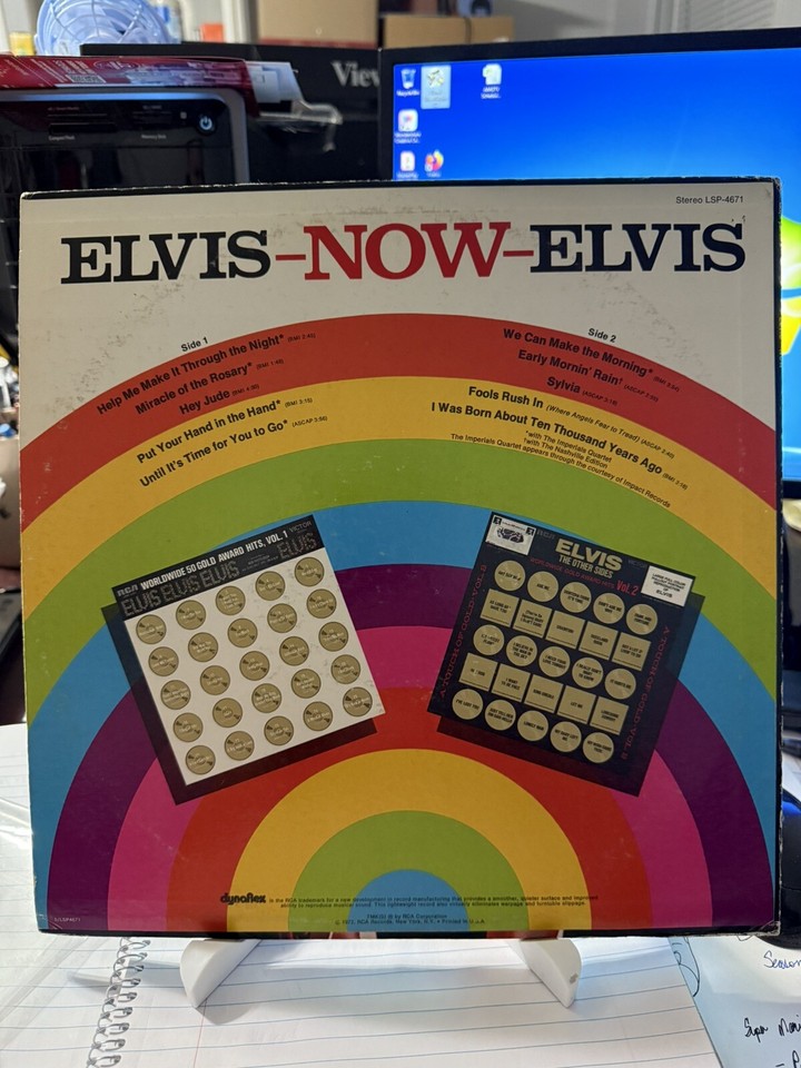 Elvis Presley Elvis Now 1976 Tan Label Reissue RCA LSP4671 Sounds Great ...