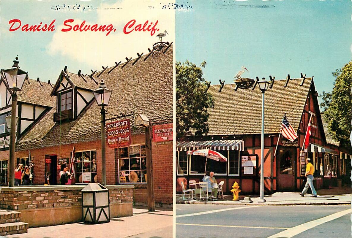 Postcard Solvang, California - 2 Views of Shops | eBay