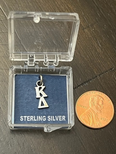 Kappa Delta Sterling Silver Lavalier Charm Pendant 13mm x 7mm NIB | eBay