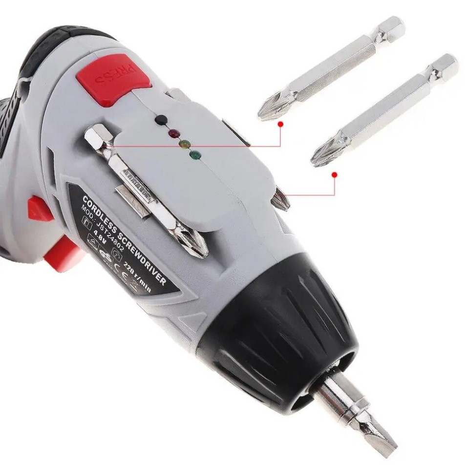 45pcs/set 4.8V 220rpm Cordless Electric Screwdriver 90-180 Degree ...