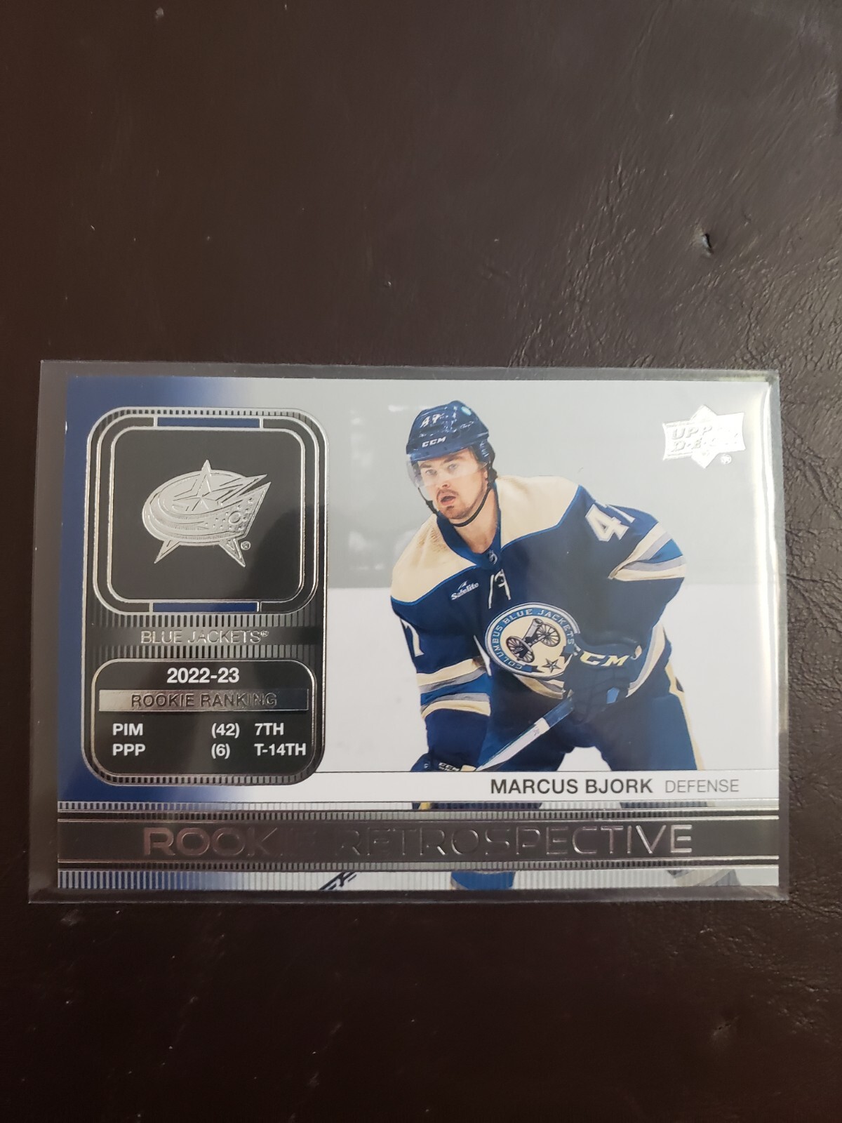 2023-24 Marcus Bjork Rookie Retrospective Upper Deck Series 1 Hockey ...