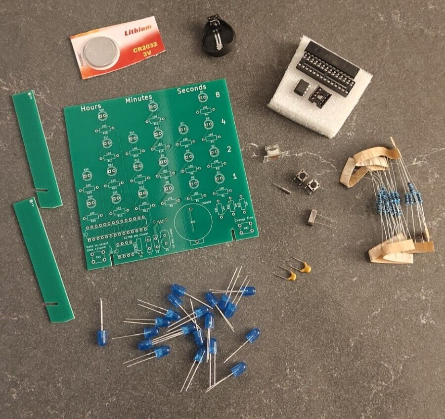 Binary Clock Kit DIY Solder Power Of 2 Clock | eBay