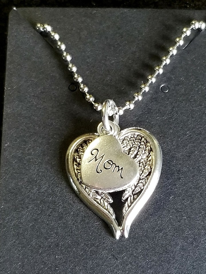 Memorial Mom In Heaven Necklace, Mom In Memory Jewelry, Mom Loss Gift ...