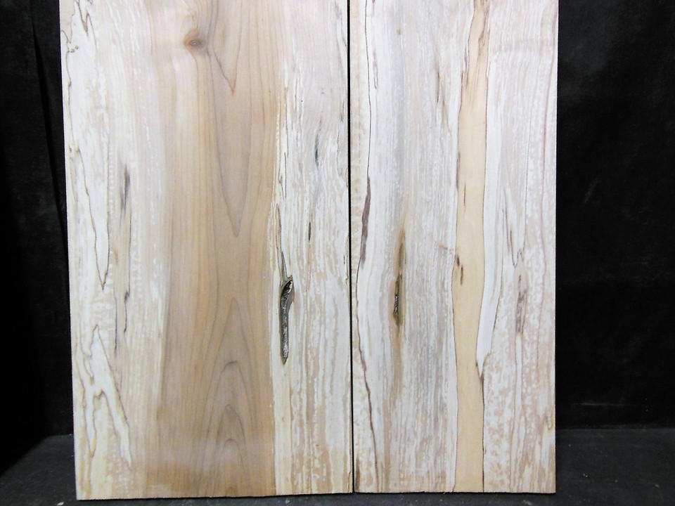 PK=742_ 2 Spalted Figured Maple Boards: 18 1/4"x 9 7/8,7 1/4“x 1 1/16 ...