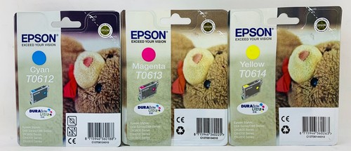 Epson Original Cyan/Magenta/Jaune T0612/T0613/T0614 Stylet DX3800 ...