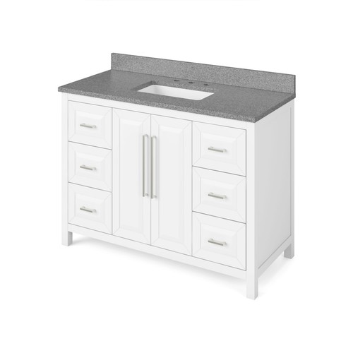Jeffrey Alexander VKITCAD48R-MARBLE Cade 48" - White / Steel Grey ...