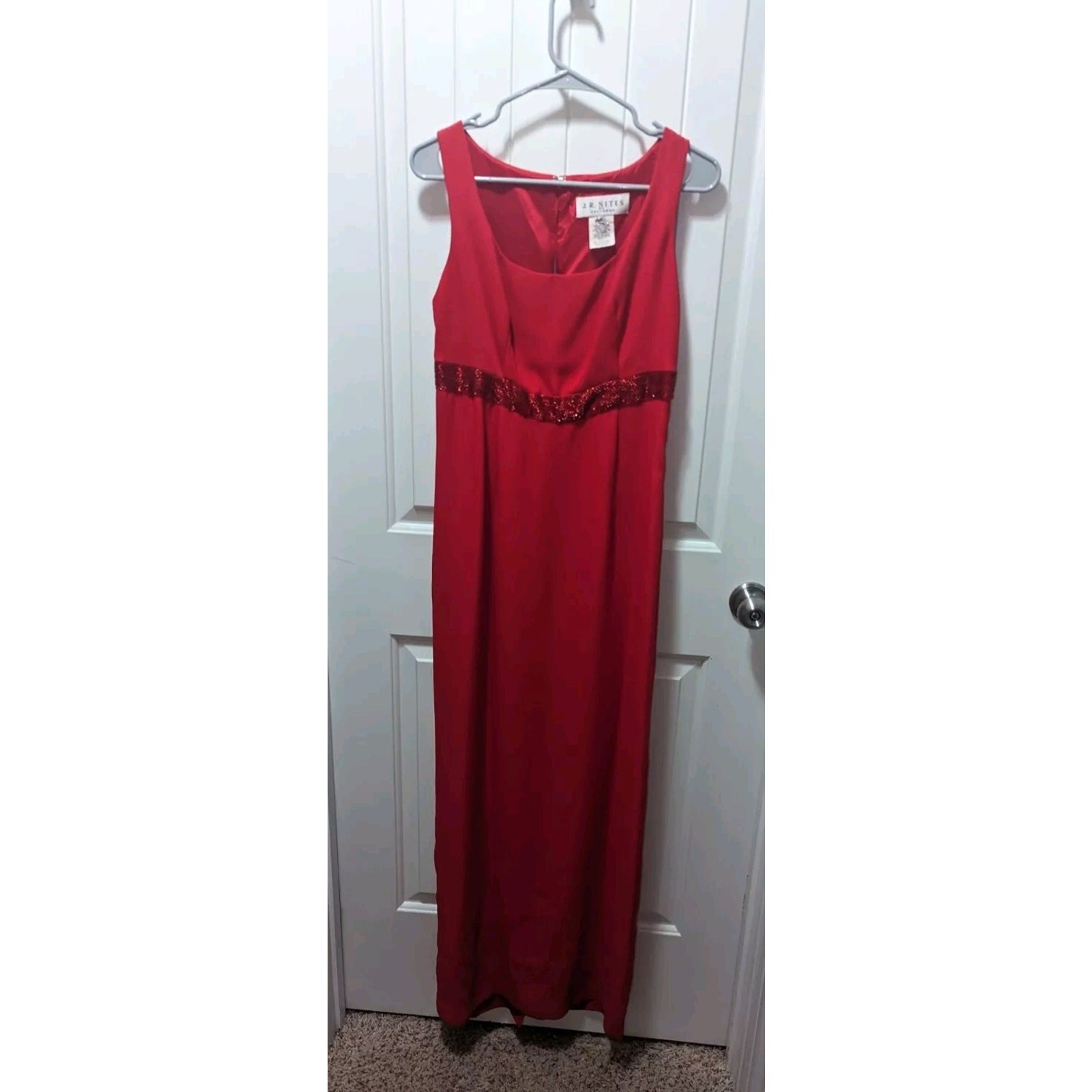 Red Semi Formal Cocktail Party Dress Women's Size 6 Beaded Waist | eBay