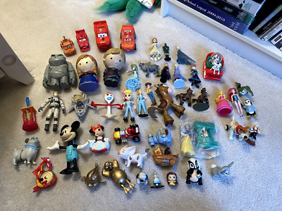 Disney Large Mixed Lot of 48 Plastic Figures Toys/Cake Toppers 6 Pounds ...