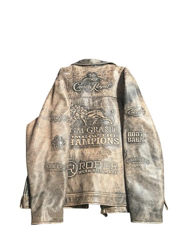 NFR Sponsor Jacket- XXXL Leather, Roper Made, Coat MGM Grand, Crown ...