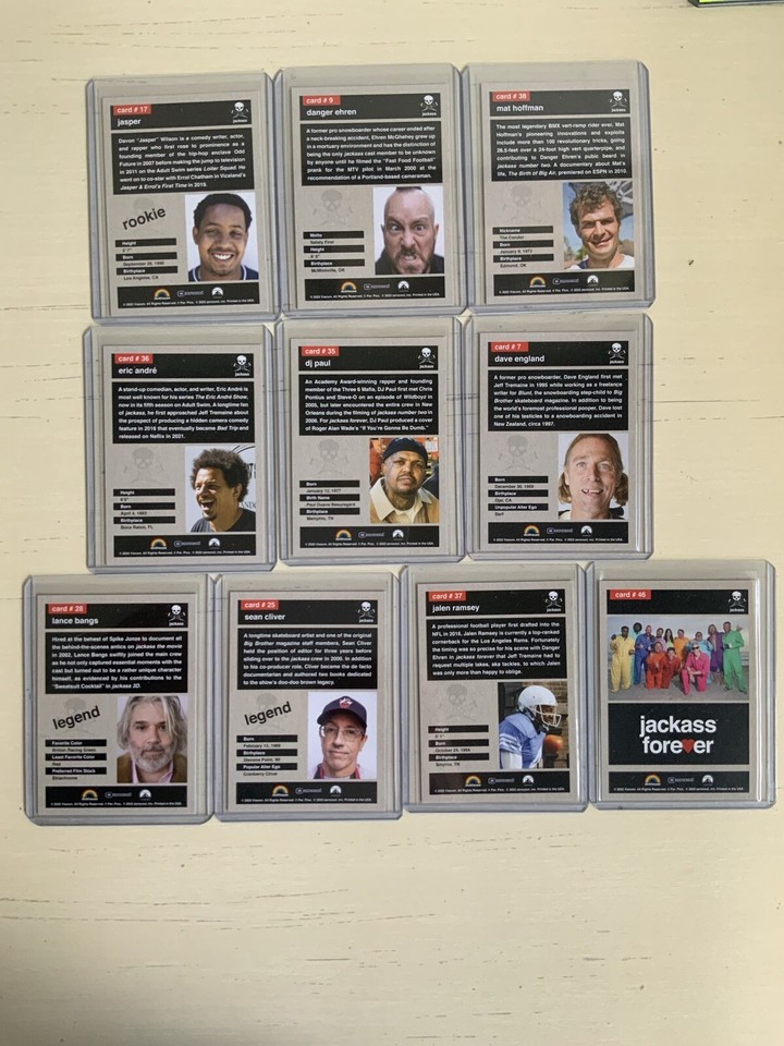 Jackass ZeroCool Trading Card Lot (10 Cards) | eBay