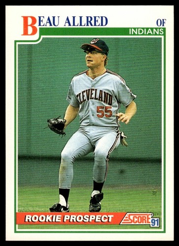 1991 Score Rookie Prospect #338 Beau Allred Cleveland Indians | eBay