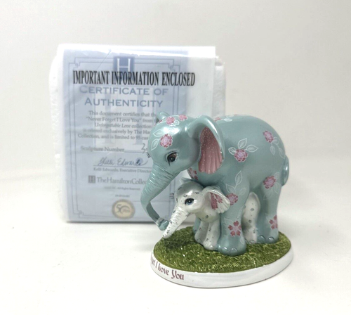 The Hamilton Collection Never Forget I Love You Elephant Figurine Blake ...