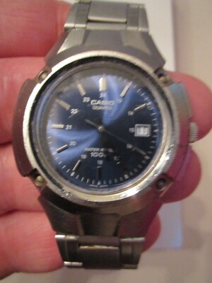 MEN'S CASIO QUARTZ SPORT WATCH - 708 - HEAVY - BLUE FACE - BBA-36 | eBay