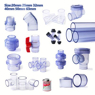 Clear PVC Fittings Elbows/TEEs/Couplings/Male Adapters /Caps /Unions ...