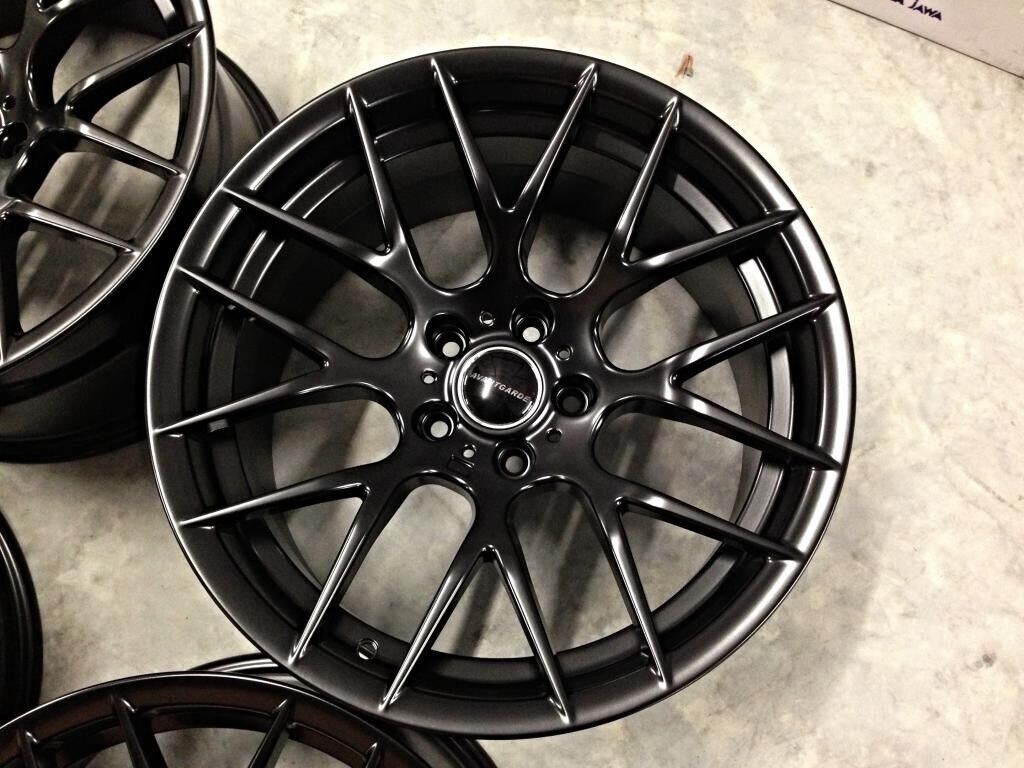18" AVANT GARDE M359 BLACK CONCAVE WHEELS RIMS FITS BMW E60 528 530 535 ...