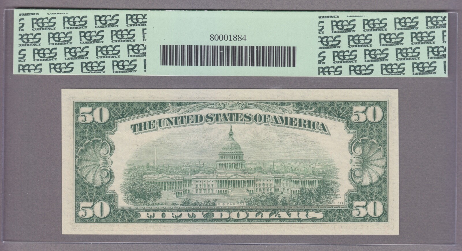 COLLECTORS ITEM - OLD STYLE NOTE $50 - 03363684 - FR#2111-H - PCGS 66 ...