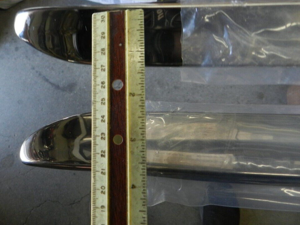 55 1955 Chevy New Rocker Moldings Polished Stainless Steel With Clips ...