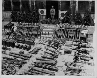 Captured Japanese weapons and paraphernalia in China, 1944 Old Photo | eBay