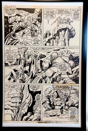 Mighty Thor #197 pg. 5 by John Buscema 11x17 FRAMED Original Art Print ...