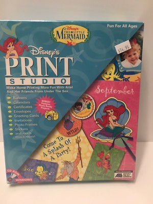 Disney The Little Mermaid Print Studio Windows CD-Rom -New-,Sealed ...