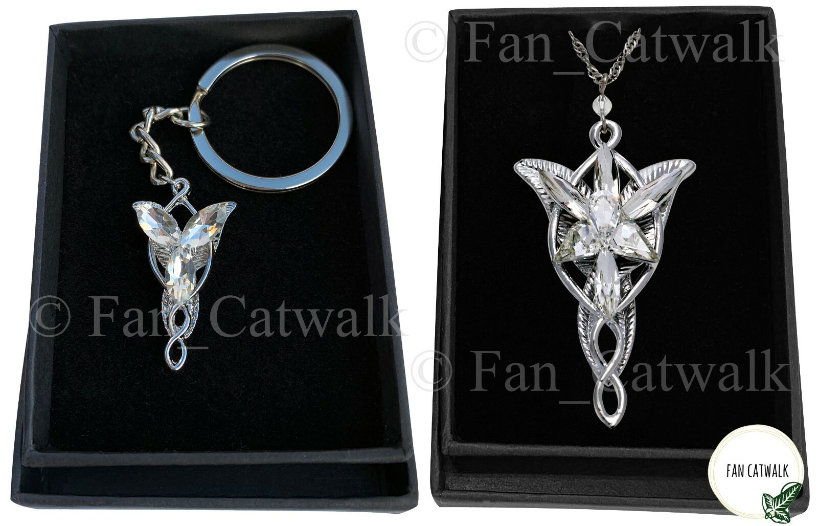 Arwen Evenstar Necklace KEYCHAIN KEY RING LOTR Hobbit Lord of the Rings ...