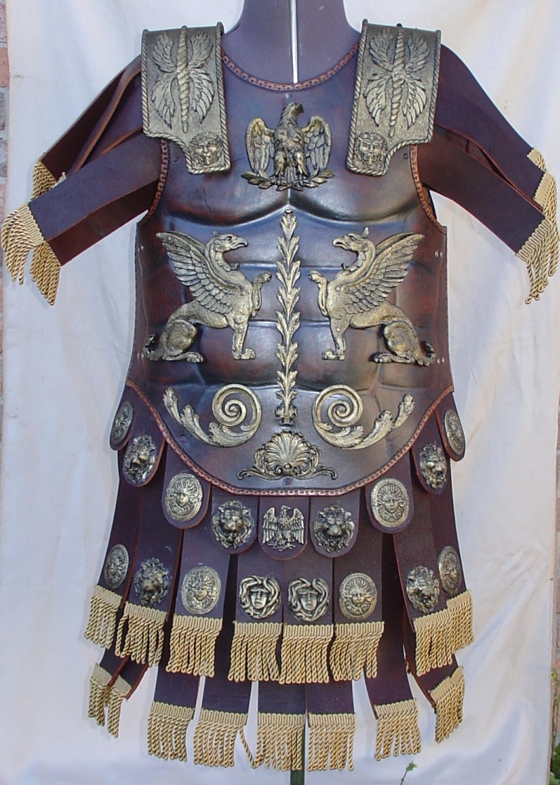 Roman officer Short Muscle Cuirass with Bronze Finish armor lorica ...