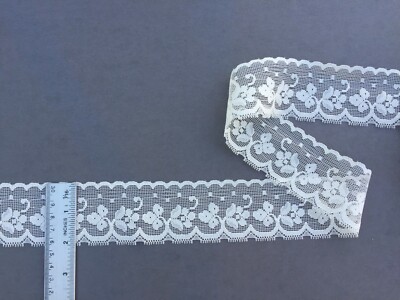 2'' Inch Ivory Floral Lace Trim 10 Yards L2 | eBay