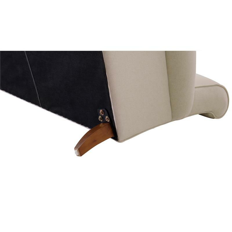 Alana Lawson Recessed Arm Sofa Metal Casters Sky Neutral 789261074882 ...