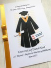 Personalised GRADUATION CARD Masters BSc BA Hons Dr. MA PHD MSc ...