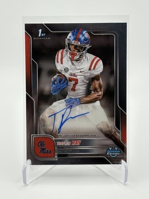 Traylon Ray 2025 Bowman Chrome University Football 1st Auto Ole Miss | eBay