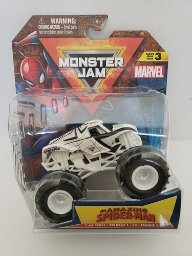 2025 Series 3 Mavel Monster Jam AMAZING SPIDER-MAN White 681147055155| eBay