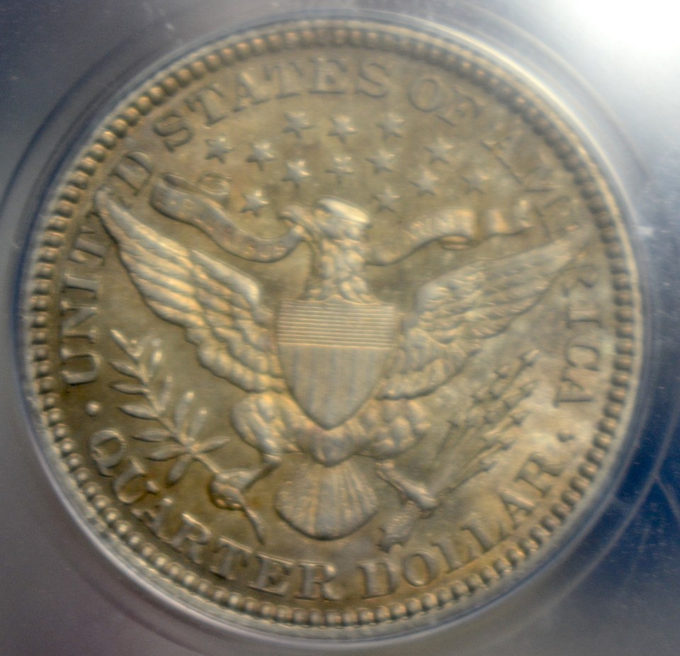 1909 SILVER BARBER QUARTER 25 CENTS ANACS AU-55 ORIGINAL | eBay
