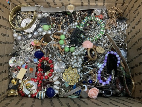 Huge XL Jewelry lot, Vintage and modern. Jewelry Repurpose Box, 14LBS ...