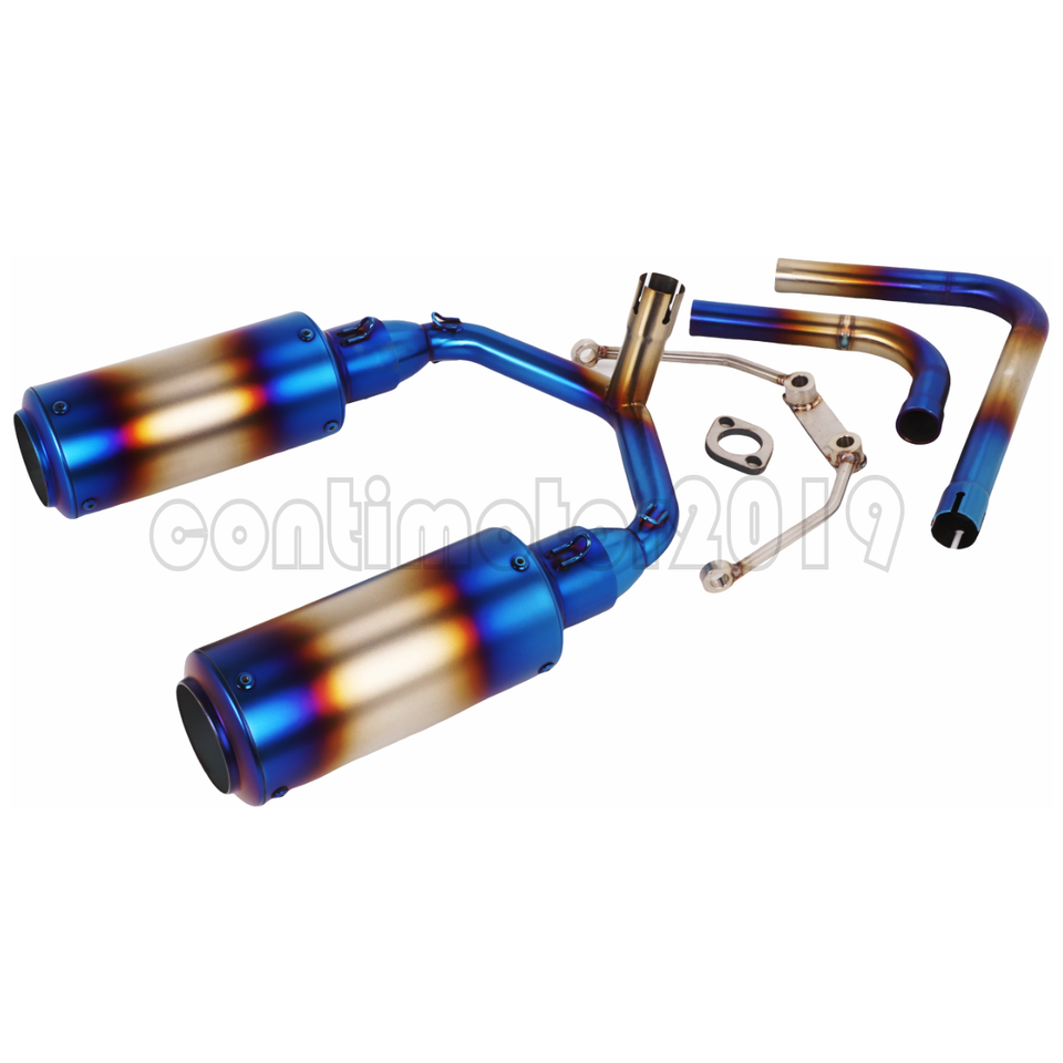 Full Exhaust System Pipe Headers Dual Tail Muffler For HONDA Grom MSX ...