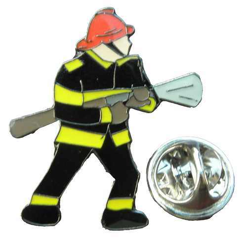Fireman Pin Badge Firefighter Fire Fighter Service Man Brooch | eBay