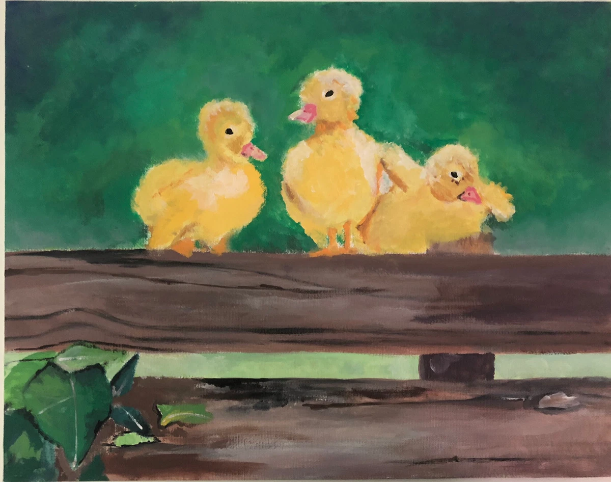 Duck Acrylic Painting
