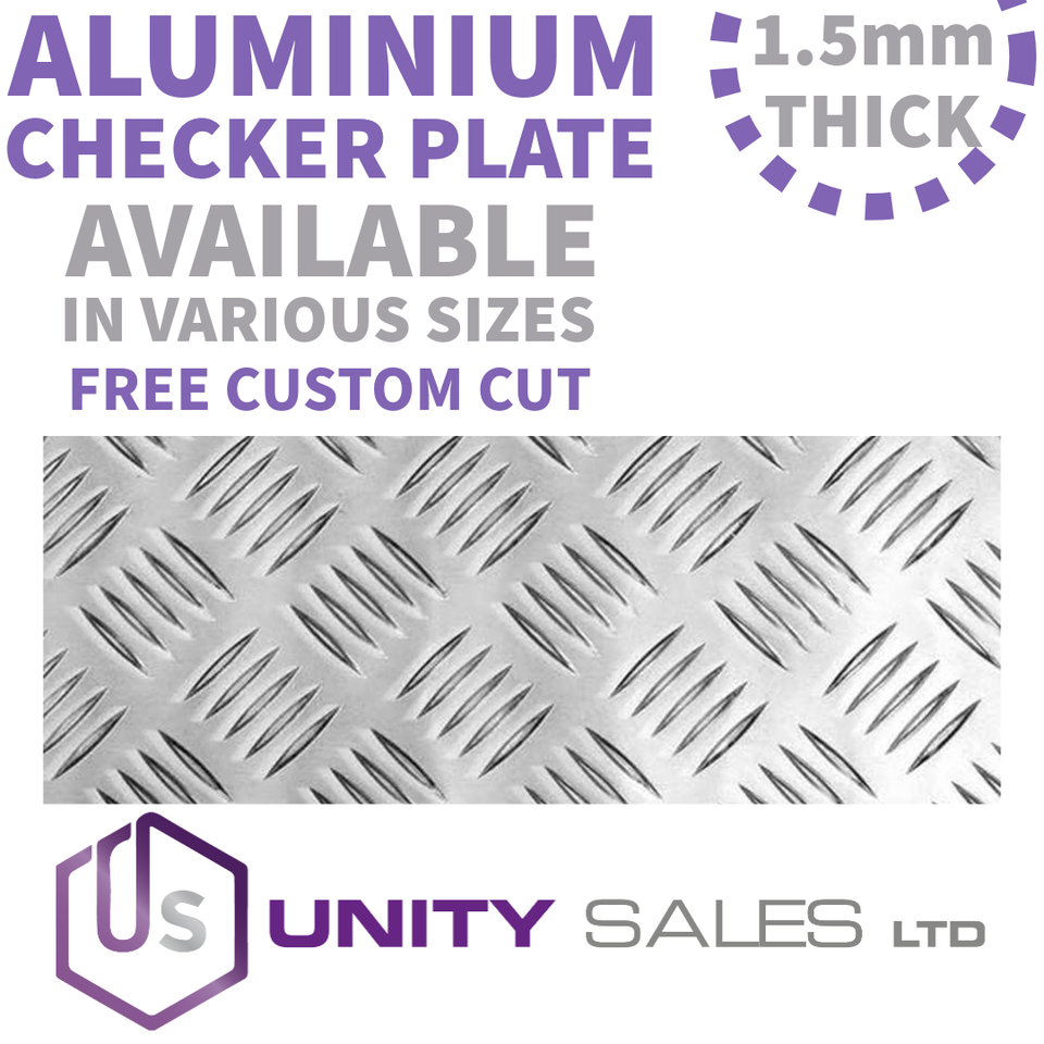 ALUMINIUM FLOOR CHEQUER PLATE 5754 - VARIOUS SIZES & THICKNESS - FREE ...