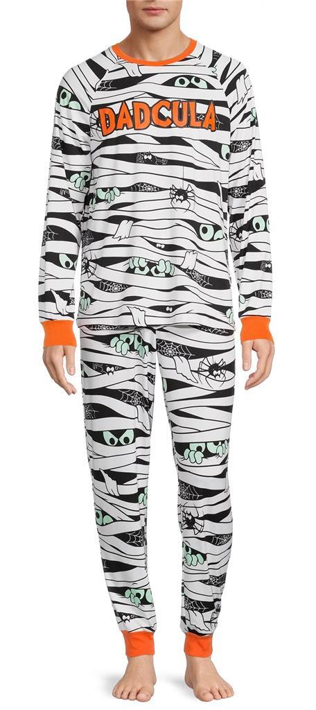 Mens Matching Family Glows DADCULA MUMMY Halloween Pajamas Size S L XL ...