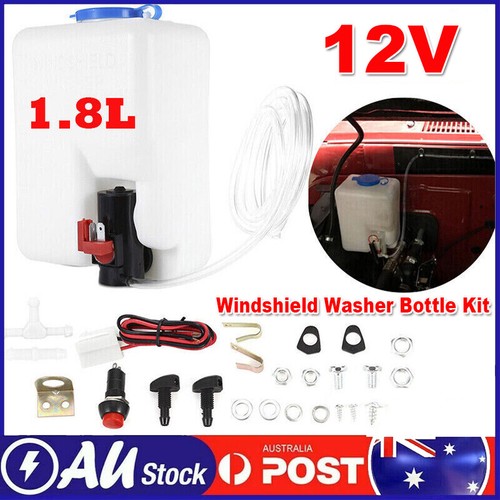 Universal Car Windscreen Washer Bottle Kits Pump 1.8L Windshield Wiper ...