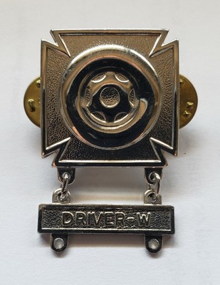 US Army Polished Wheeled Vehicle Driver Qualification Medal Uniform Hat ...