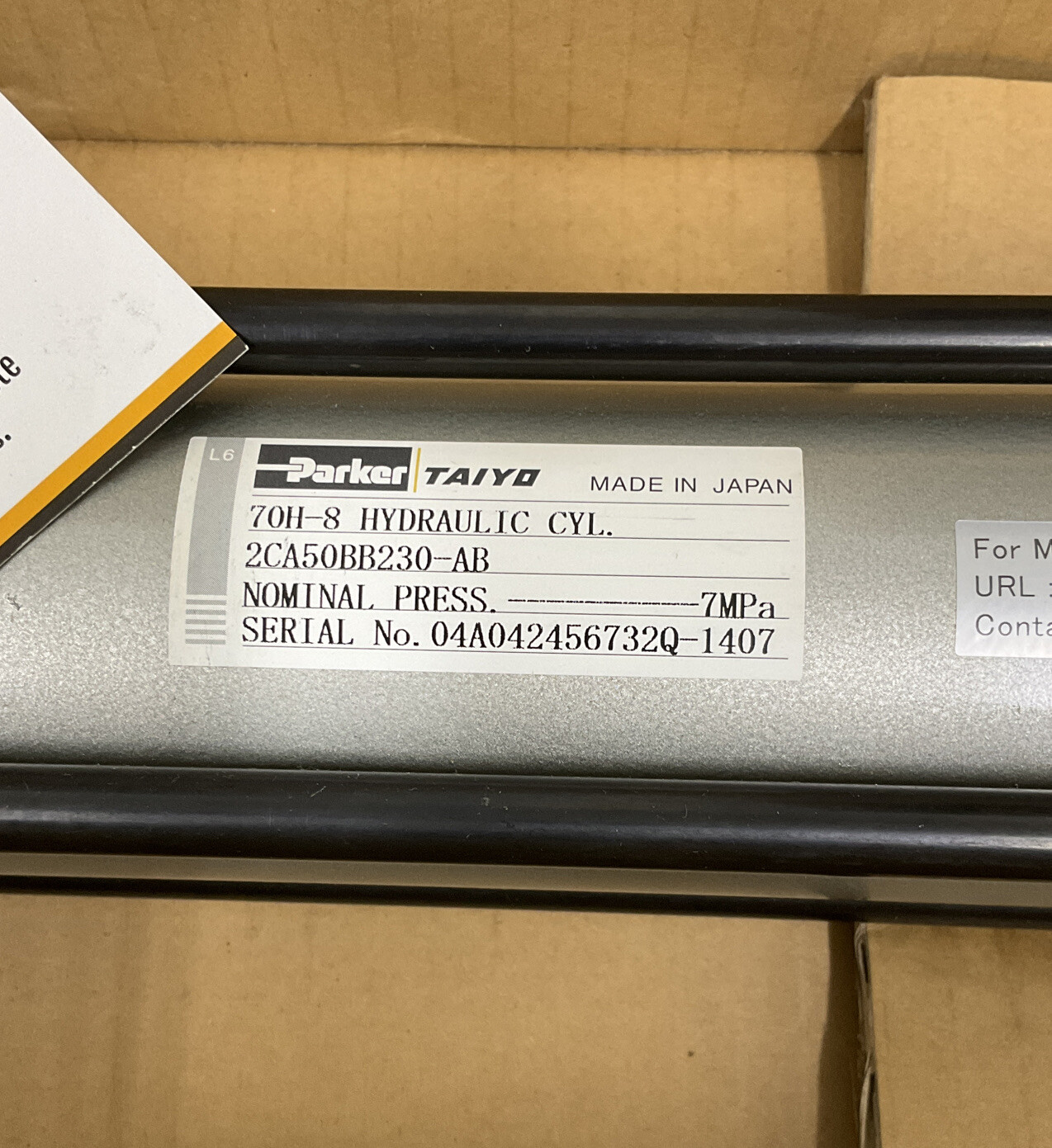 Taiyo Parker 70H-8 / 2CA50BB230-AB Hydraulic Cylinder | eBay