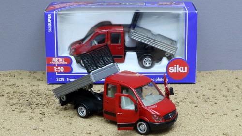 MERCEDES SPRINTER DUAL-CAB TIPPER - SIKU 3538 - 1:50 SCALE - NEW IN BOX ...