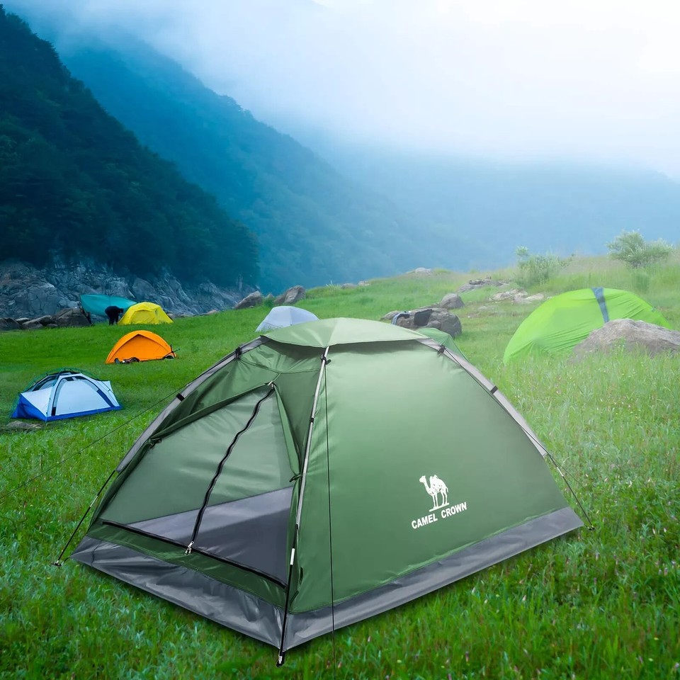 CAMEL CROWN 2 Person Camping Dome Tent, Waterproof,Spacious ...