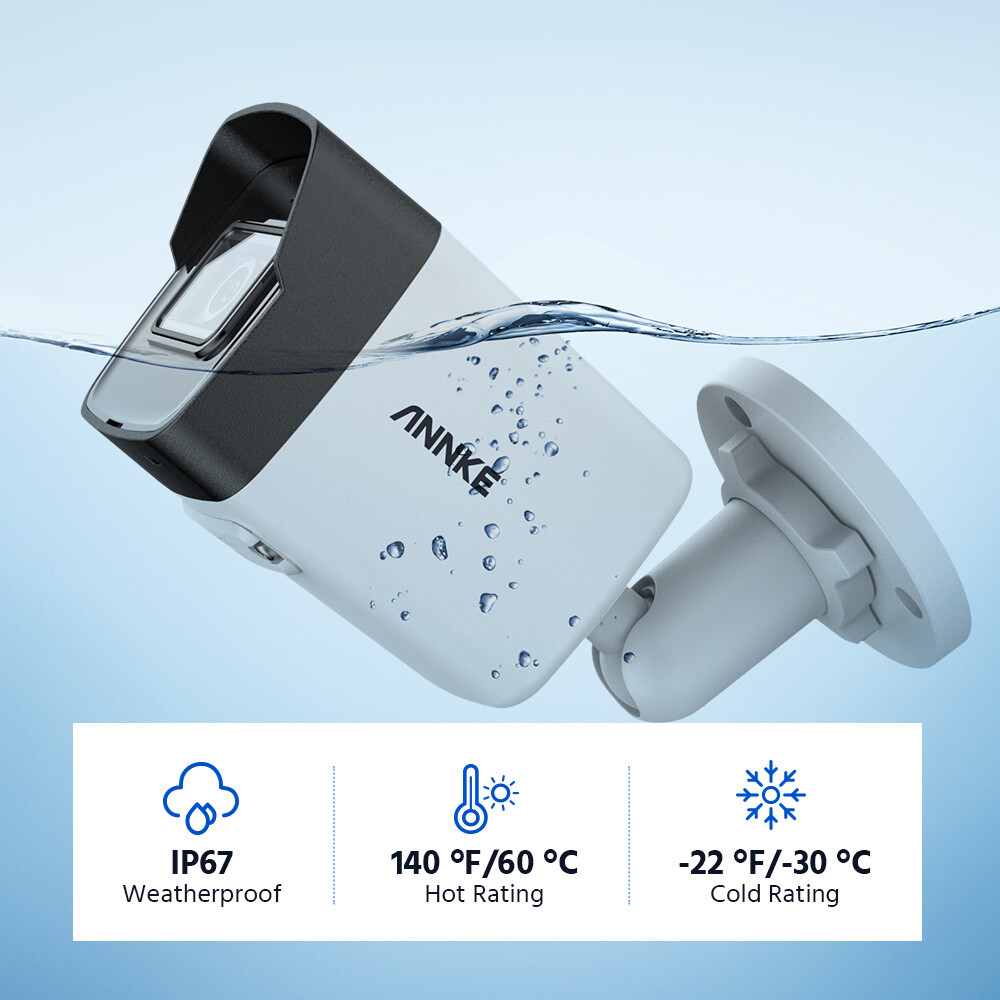 ANNKE 5MP CCTV Security POE IP Camera Outdoor Night Vision Audio ...