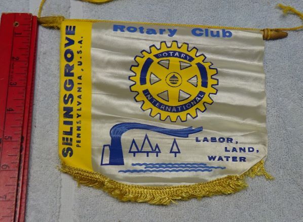 ** VINTAGE - ROTARY CLUB - Flag Banner Pennant - SELINSGROVE, PA - W@W ...