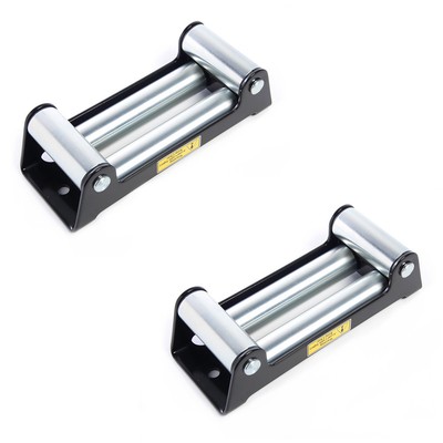 2 Pack Heavy Duty Winch Roller Fairlead 10" Universal 4 Way Roller ...